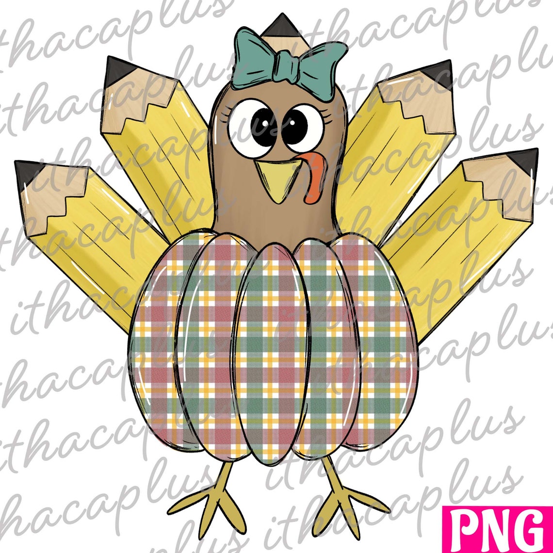 Thanksgiving Png Fall Turkey Pngteacher Thanksgiving Turkey - Etsy