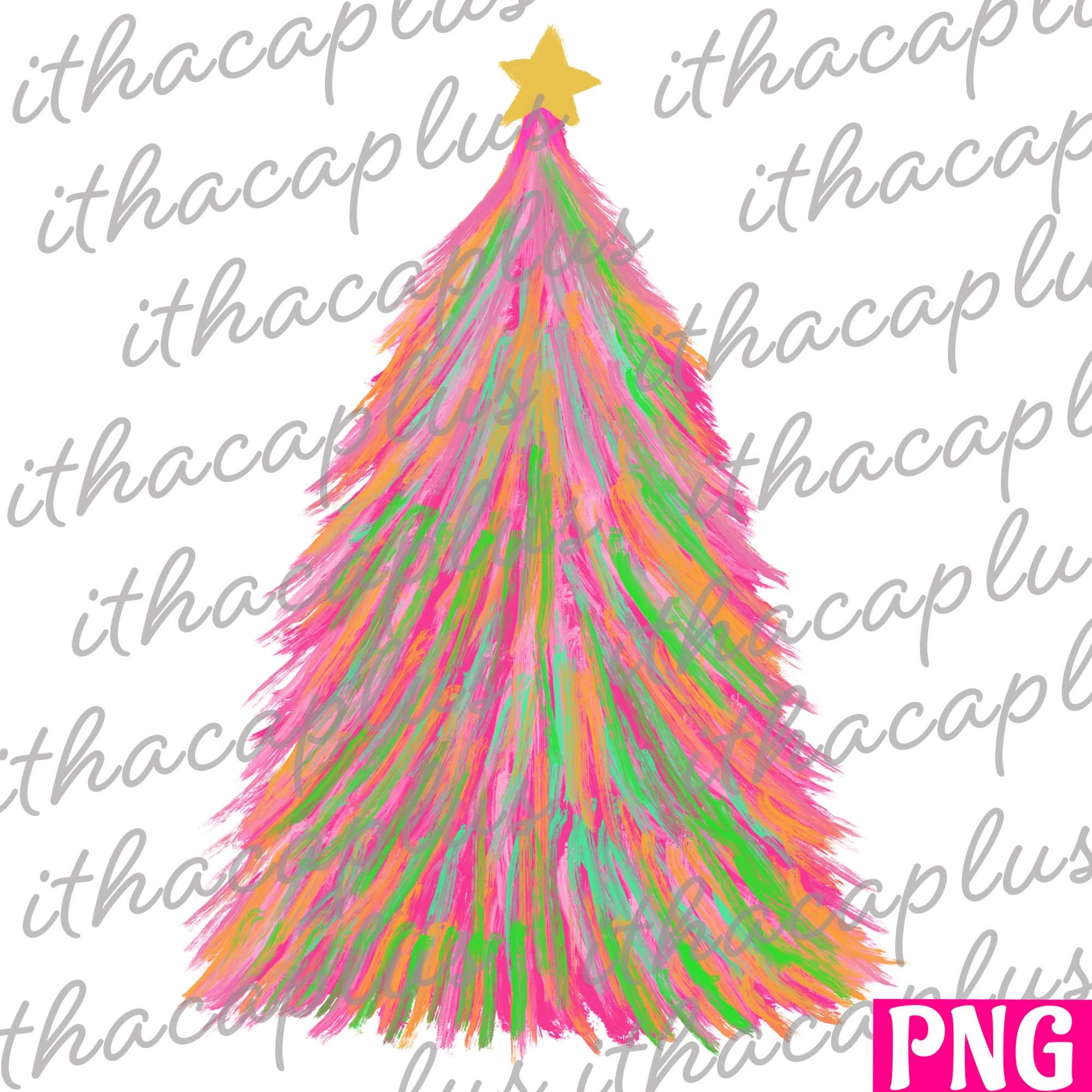 Christmas PNG Rainbow Christmas Tree Digital Pastel - Etsy