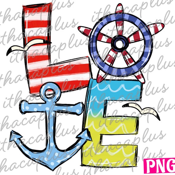 Anchor Png Summer Love PNG Watercolor Cruise Png Digital - Etsy