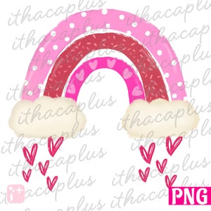 Valentines Day Png Sublimation Valentines Rainbow Love - Etsy
