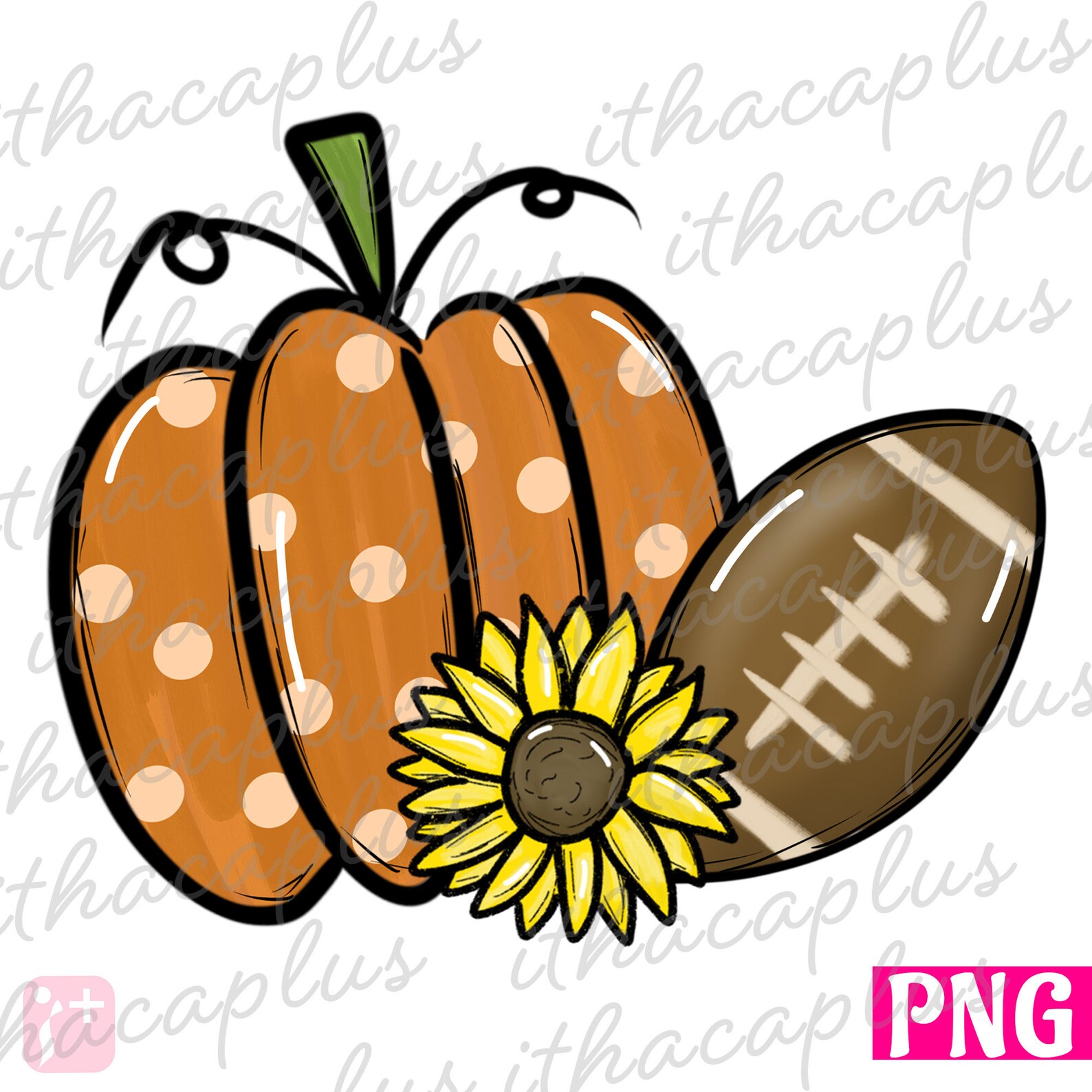 Fall Png Fall Pumpkin and Football Sublimation Fall Pumpkin | Etsy