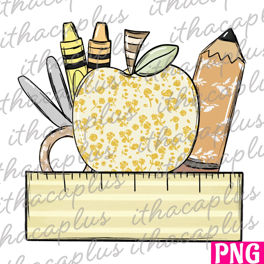 Back to School Png, Yellow and White Floral School Frame Sublimation ...