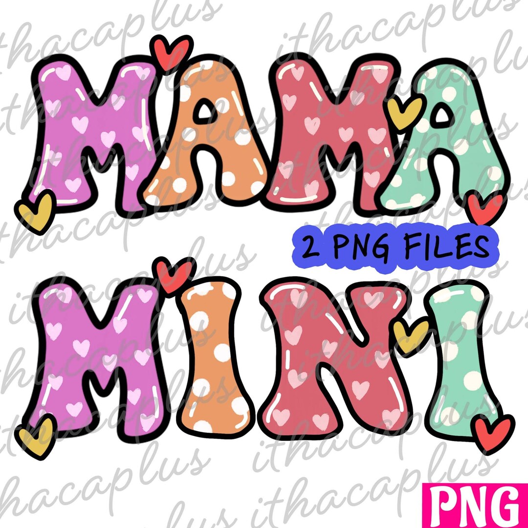 Valentines Day Sublimation Mama Mini Png, Love Heart Png, Love Png ...