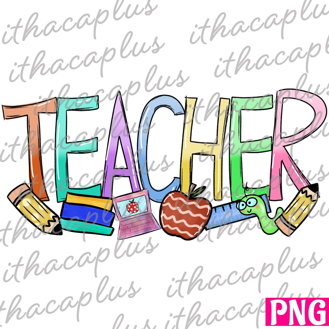 Back to School Png, Sublimation, Teacher Digital Clipart, School ...