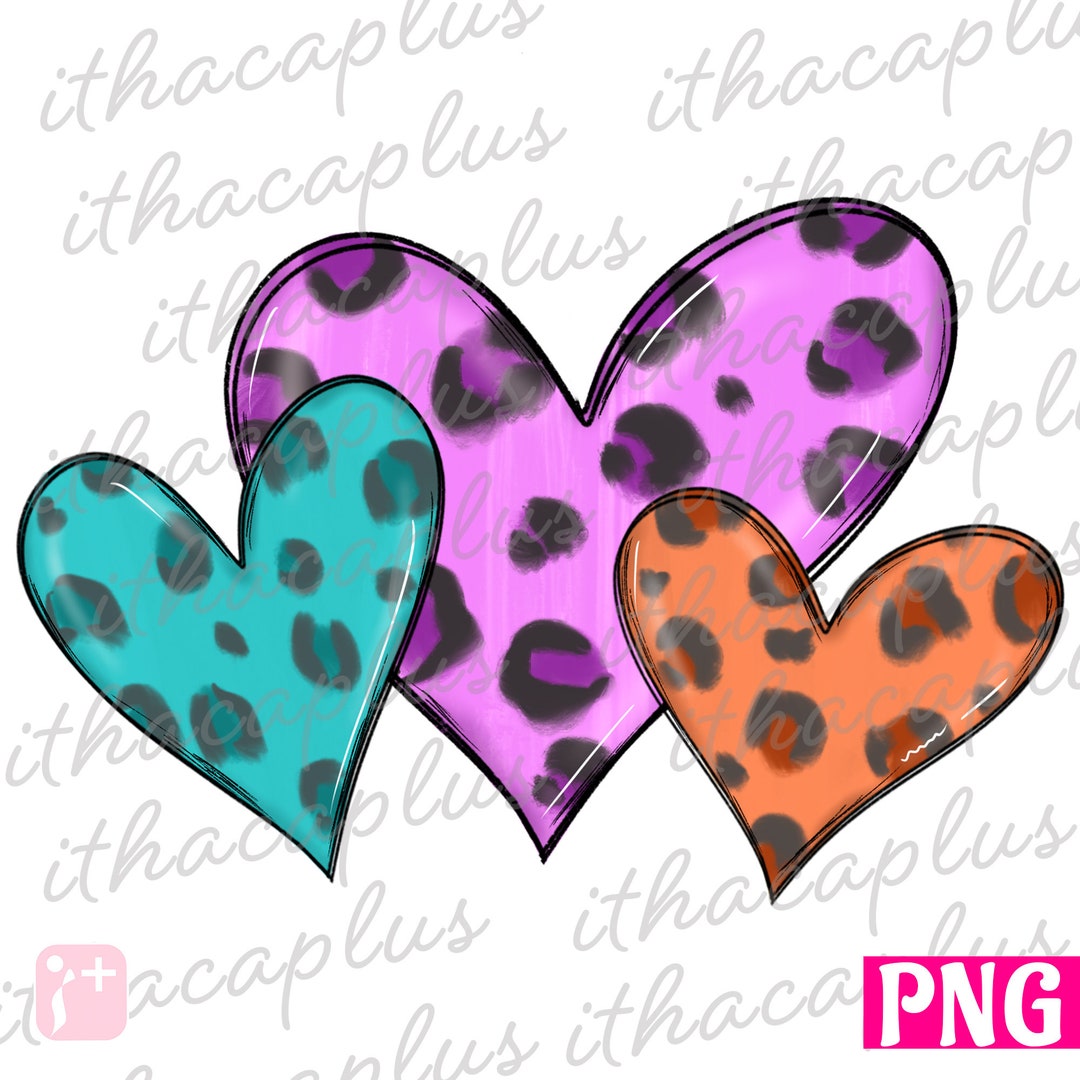 Valentines Day Png Sublimation, Valentines Leopard Heart Printable ...