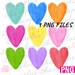 Valentines Day Png Sublimation, Valentines Heart Printable, Colorful ...