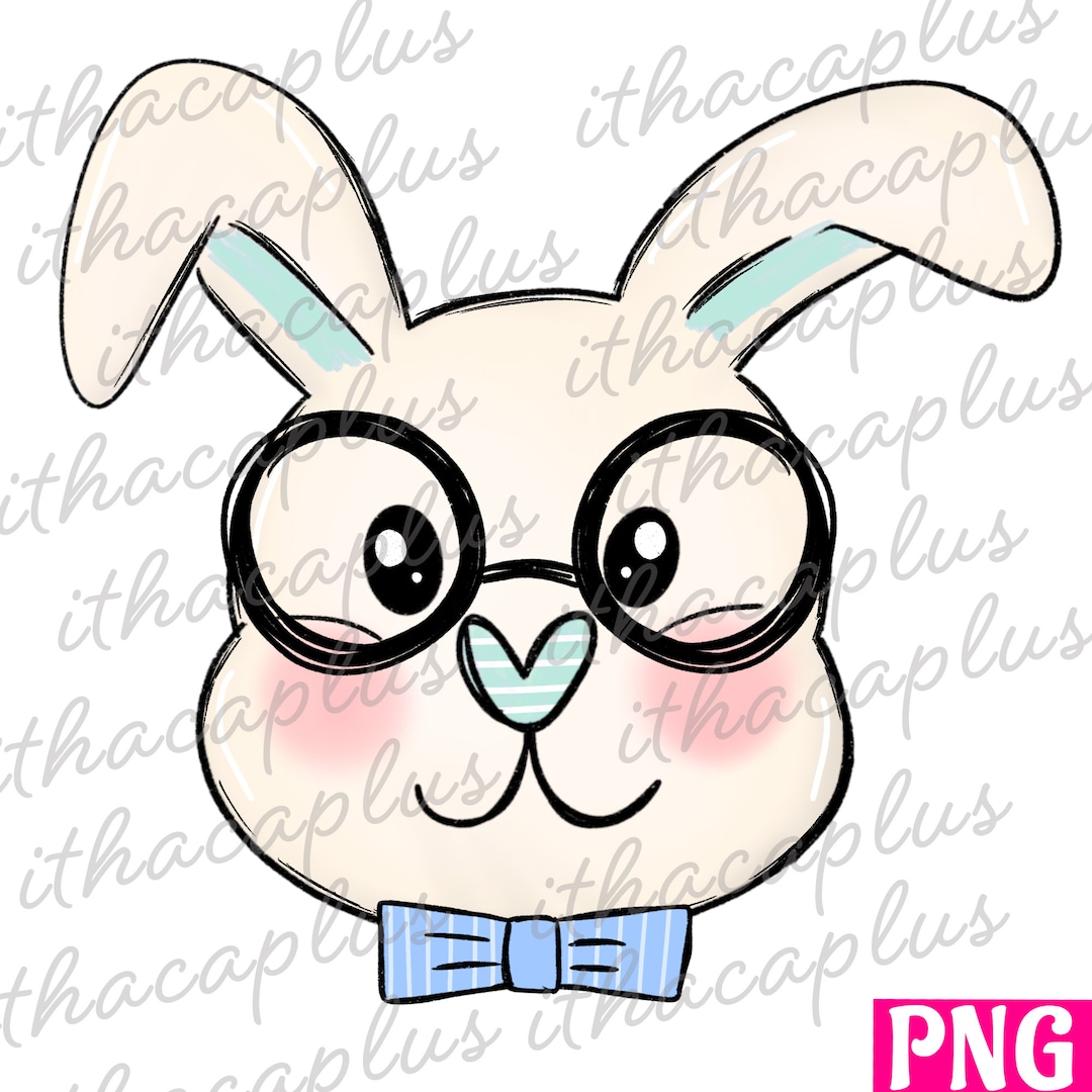 Easter Png, Bunny PNG, Bunny Glasses Sublimation Boy, Easter Bunny ...