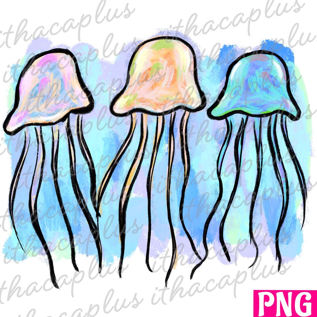 Sublimación de medusas png, clipart de medusas imprimible, sublimación ...