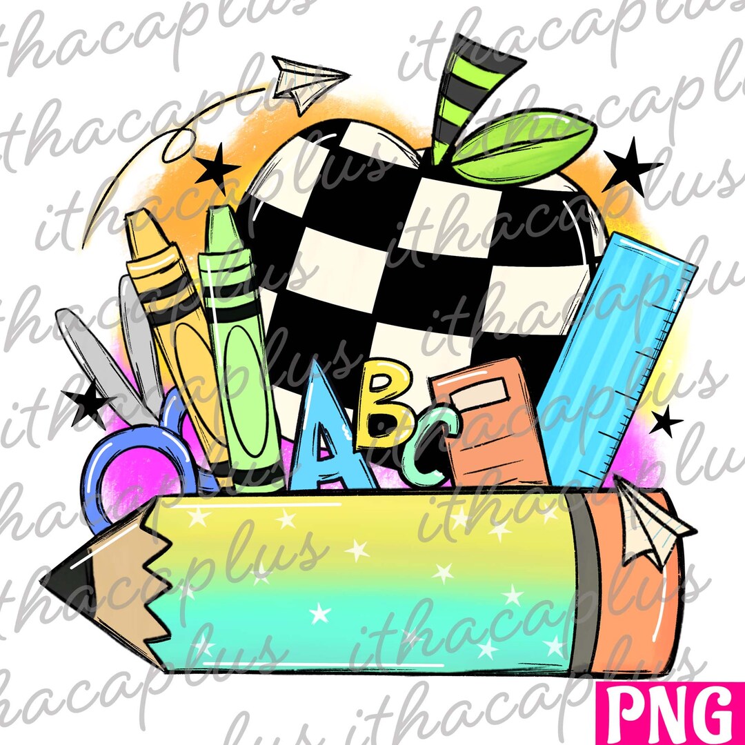 Back to School Png Retro , School Frame Name Kid Background Printable ...