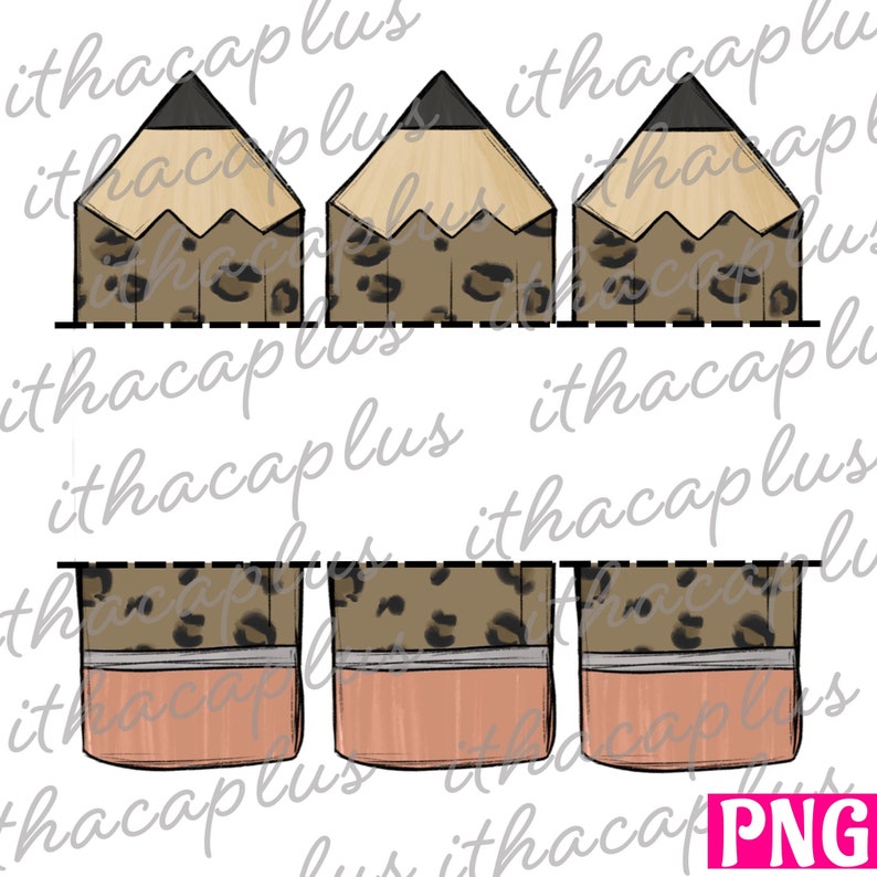Back to School Png Leopard Pencil Png Teacher Clipart - Etsy