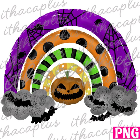 Halloween png Halloween rainbow pumpkin PNG Halloween | Etsy
