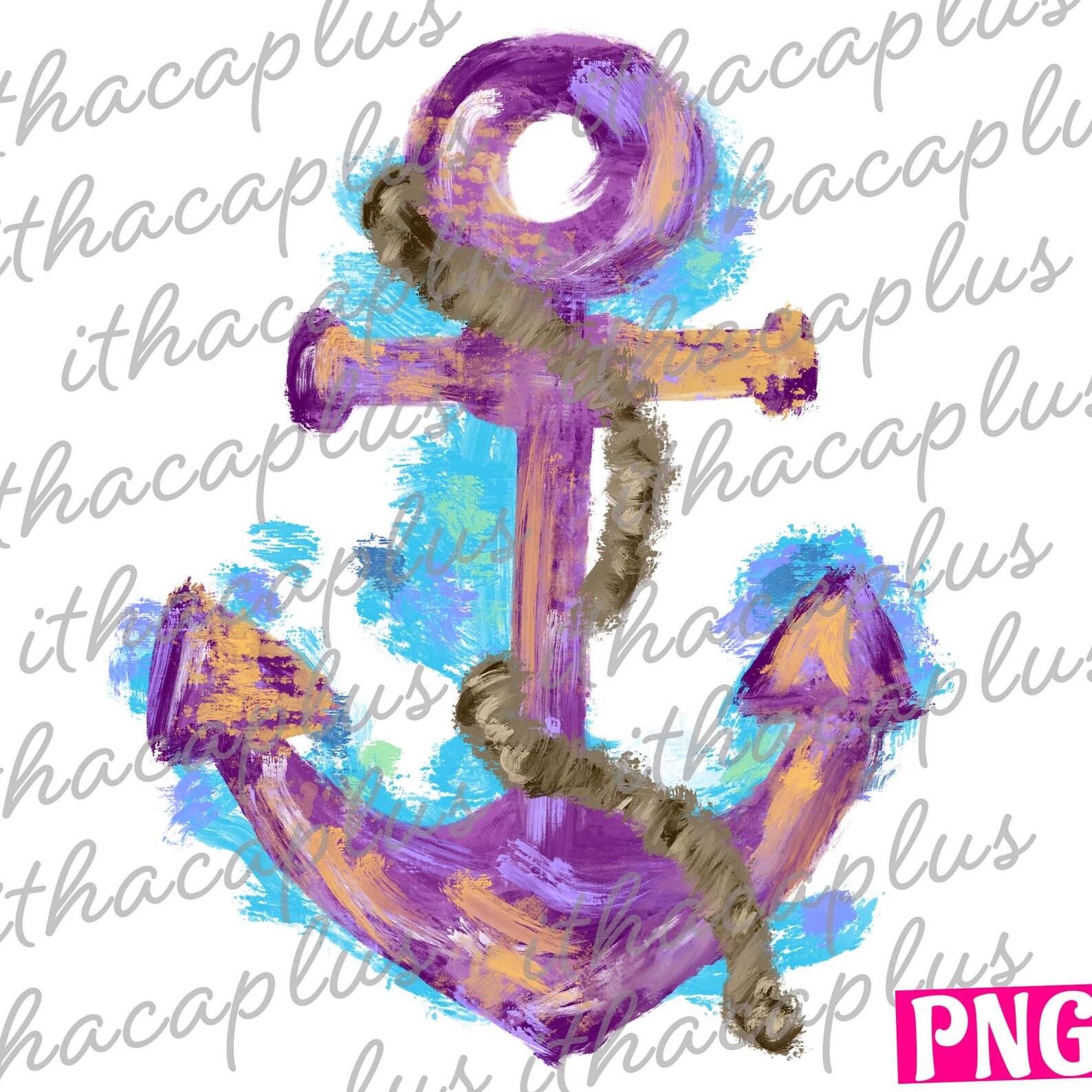Anchor Png Summer PNG Watercolor Cruise Png Digital - Etsy