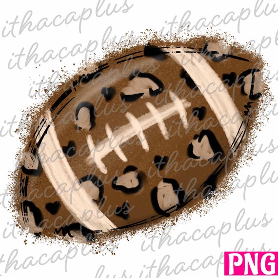 Football Png Watercolor Football Sublimation Leopard - Etsy