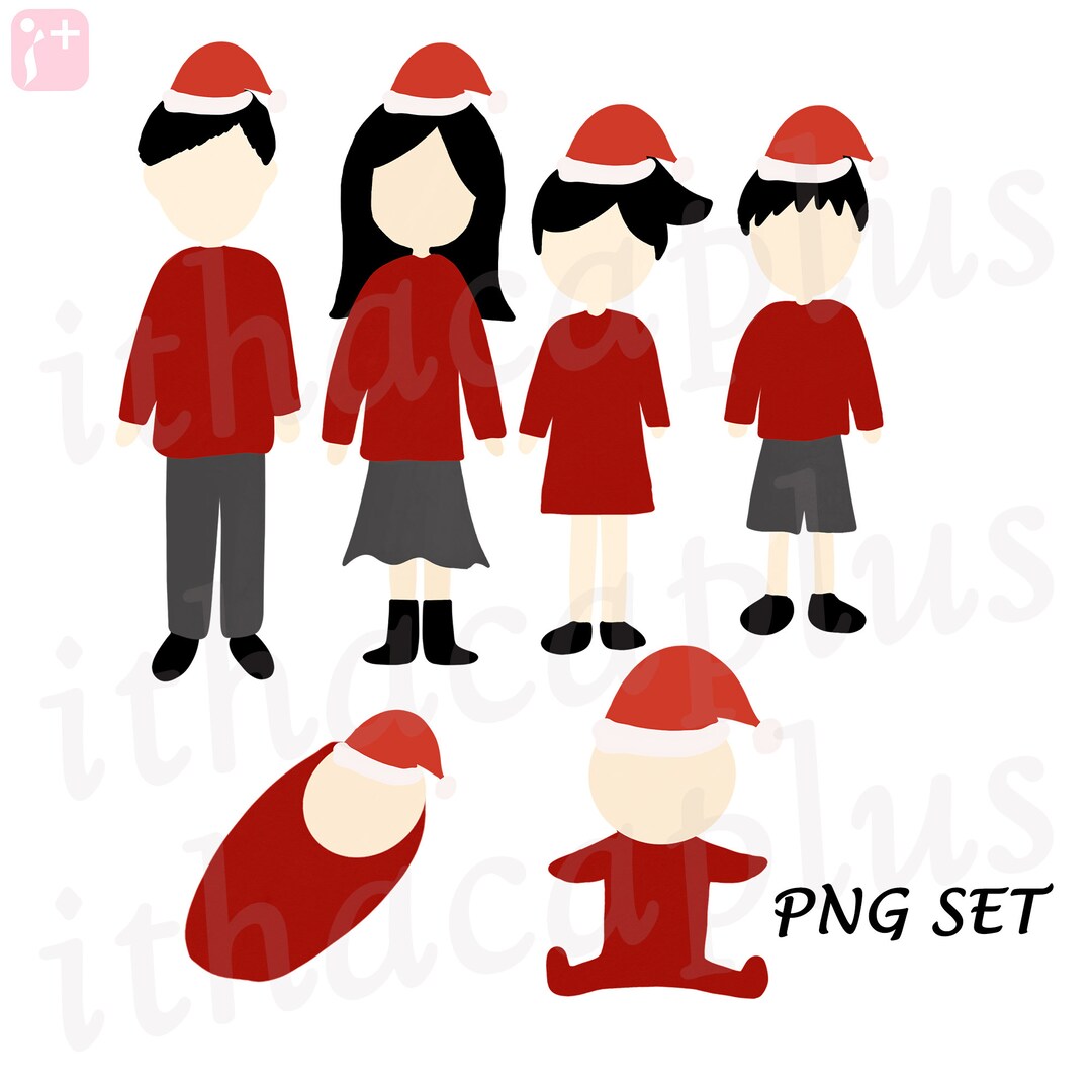 Christmas Stick Figure Family PNG for Sublimation - Christmas Stick ...