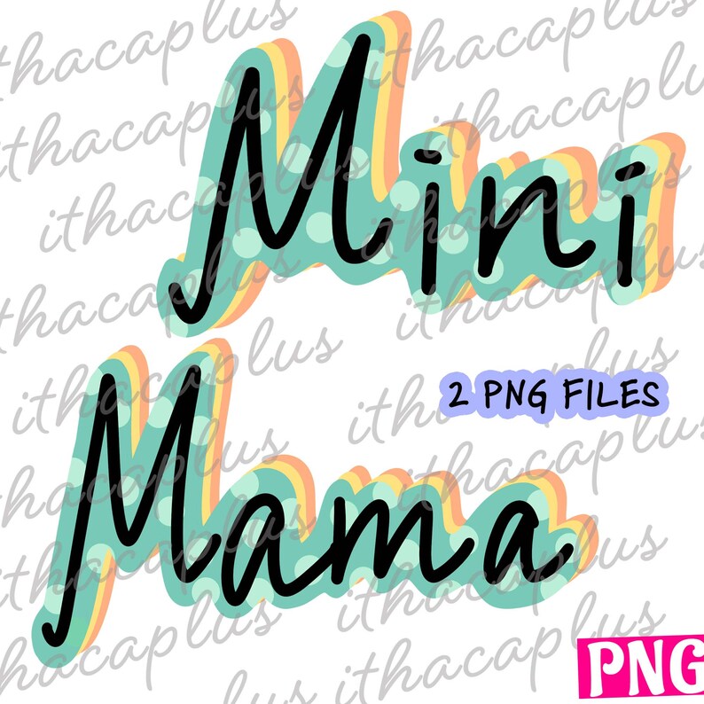 Mama Mini PNG Mommy and Me Png Retro Mini Subliamtion - Etsy