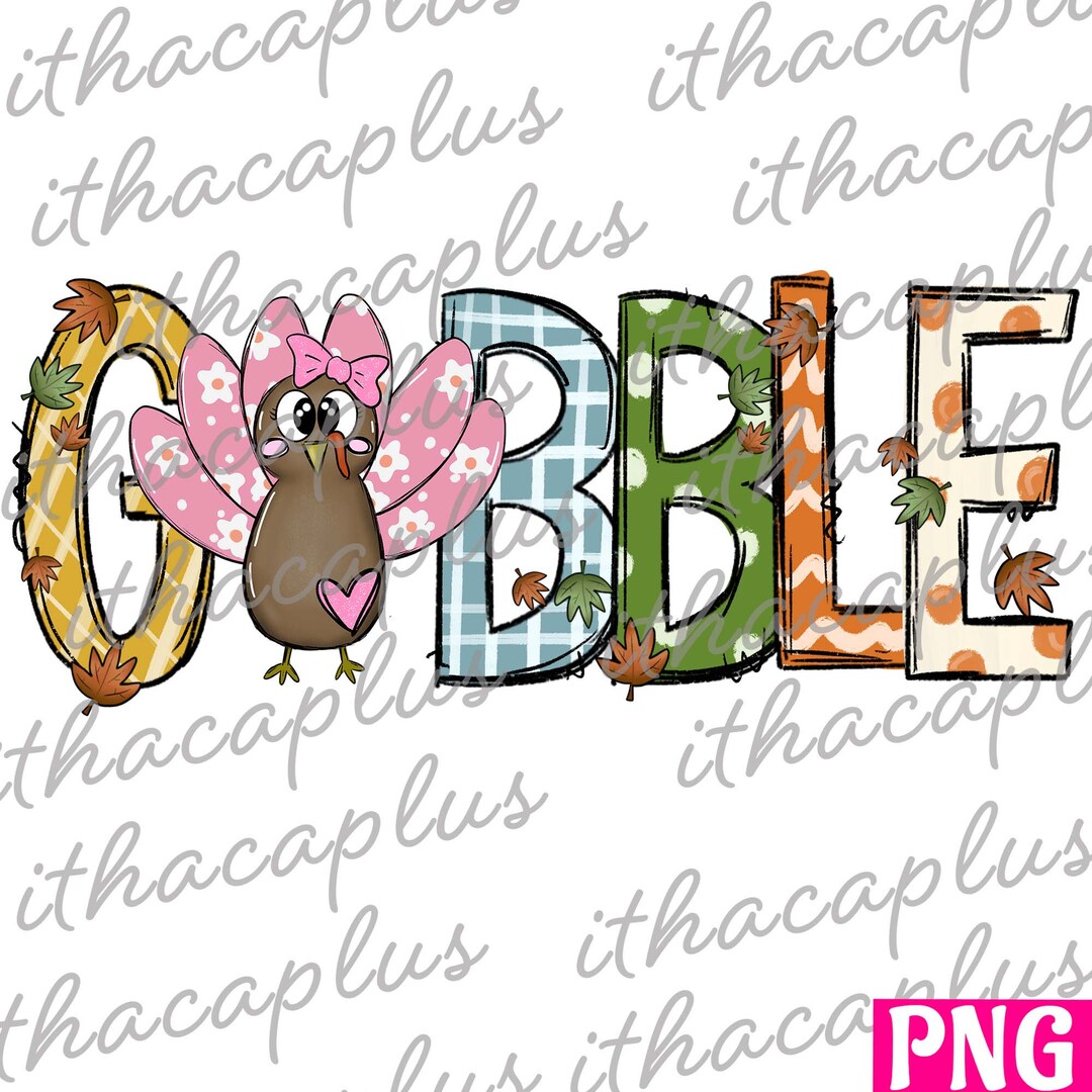 Flower Turkey PNG, Gobble PNG, Thanksgiving Sublimation, Girl Turkey ...