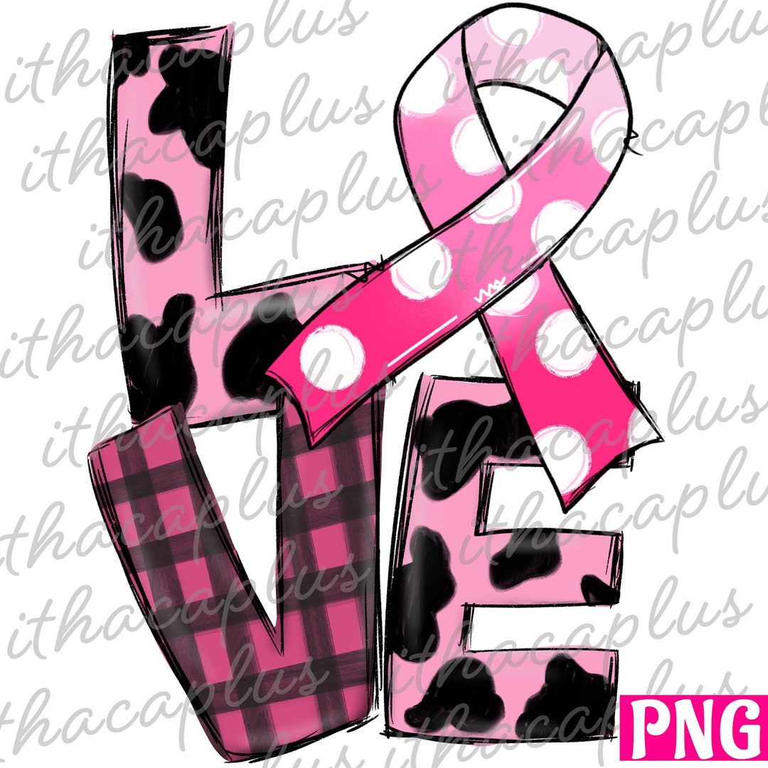 Pink Awareness Ribbon Png, Love Png, Breast Cancer Sublimation, Hope ...