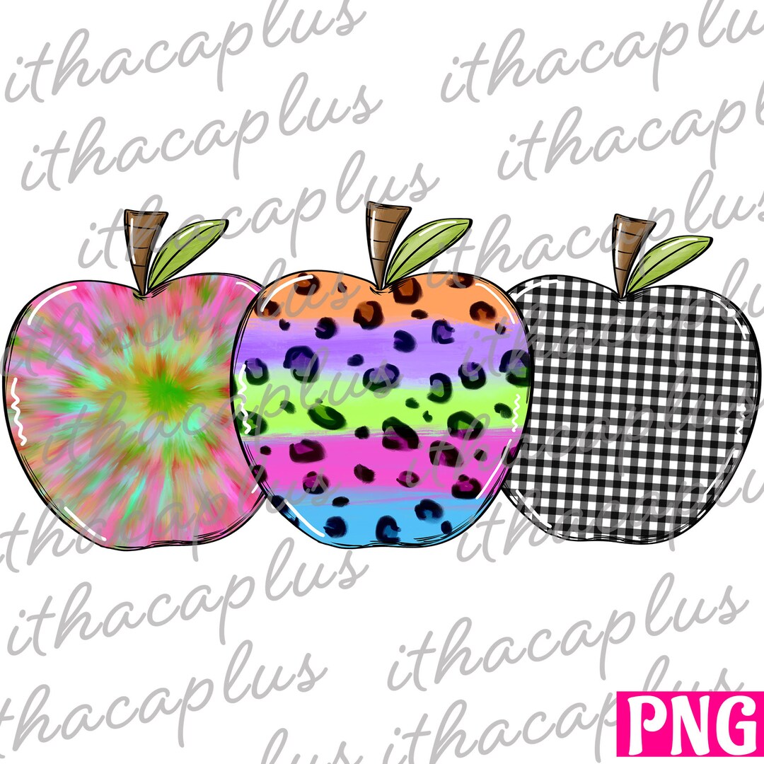 Back to School Png, Leopard Apple Png, Teacher Clipart, Back to School ...