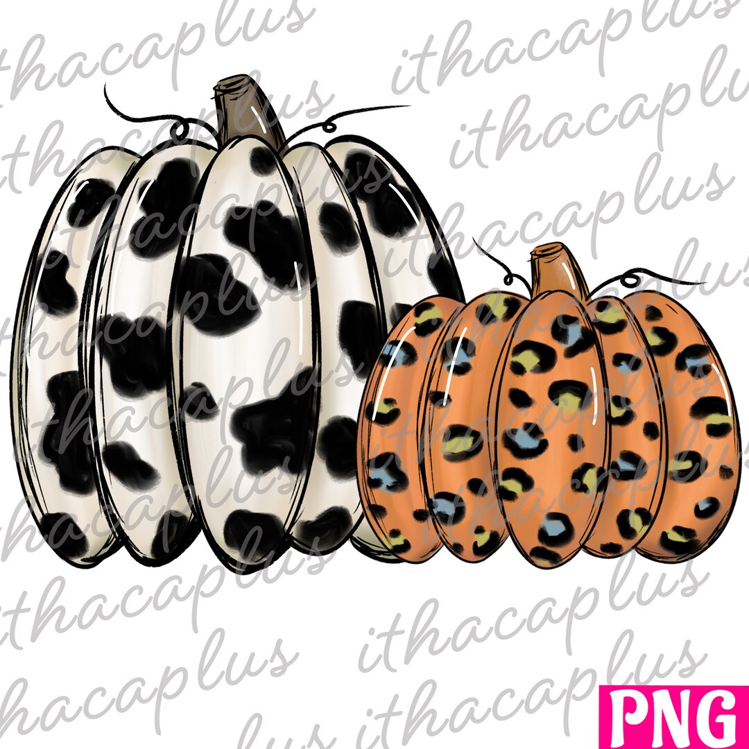 Fall Png, Fall Pumpkin Sublimation, Leopard Cowhide Thanksgiving ...