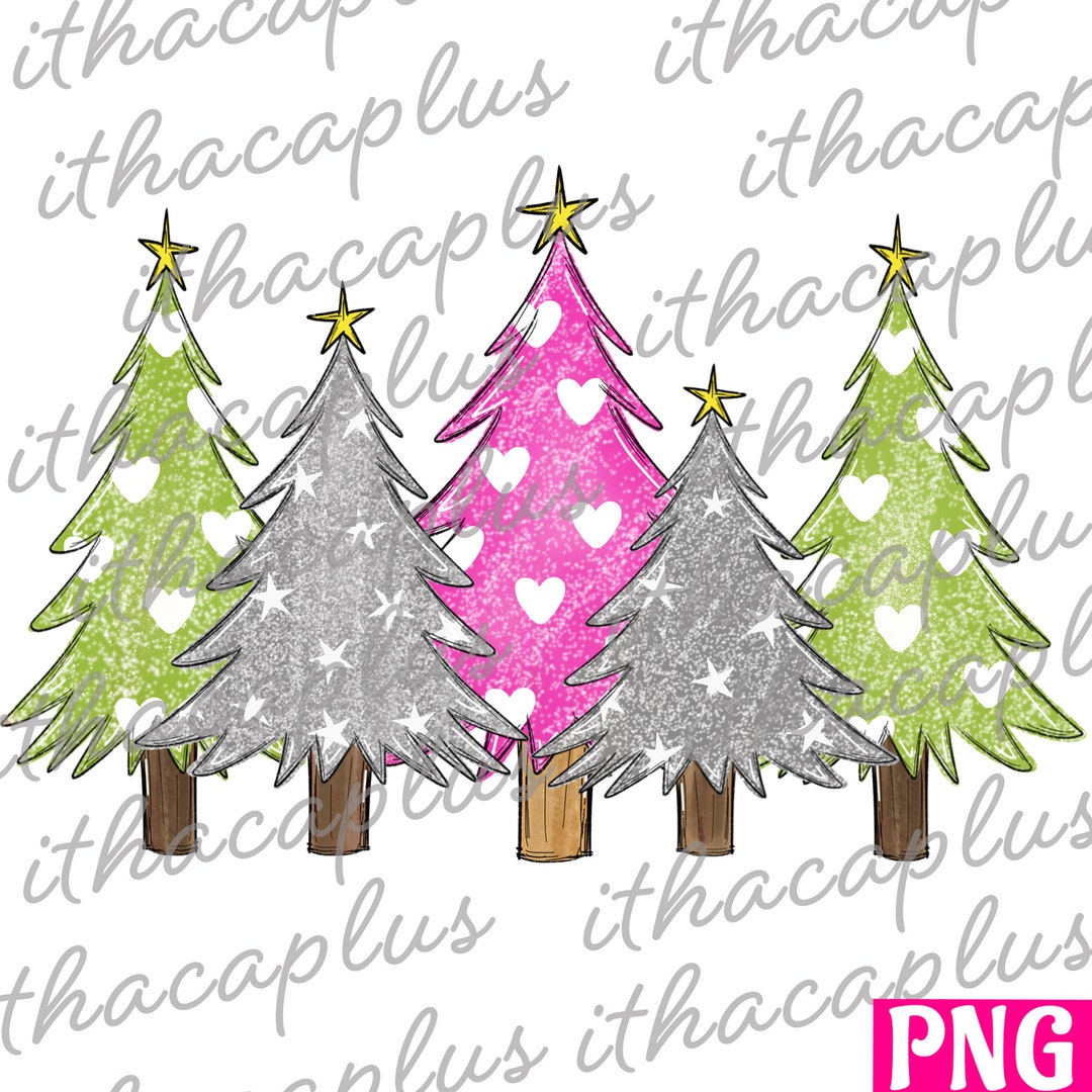 Christmas Tree Sublimation, Christmas Png, Rainbow Christmas Clipart ...