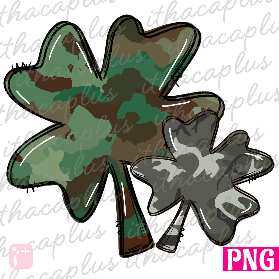 St. Patrick's Day PNG St. Patrick's Camo Shamrock - Etsy