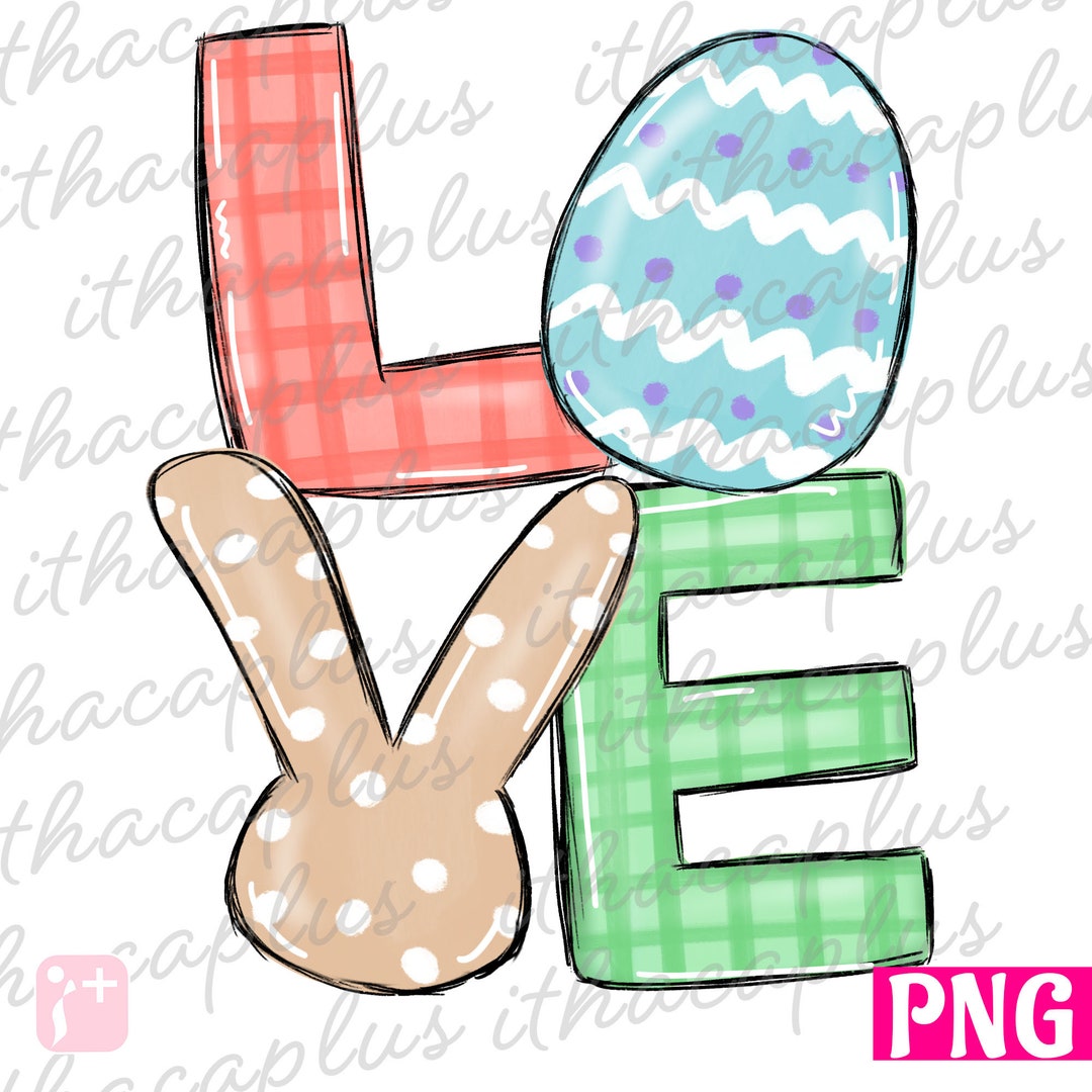 Easter Png, Easter Love PNG, Easter Polka Dot Bunny Sublimation, Easter Egg Clipart, Easter ...