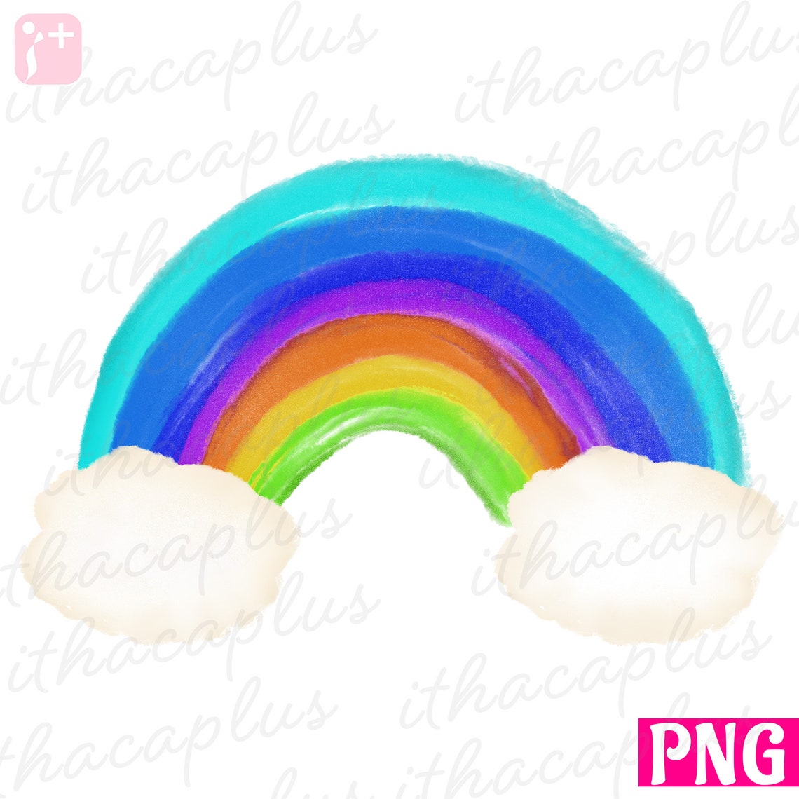 Watercolor Rainbow Png Rainbow Printable Rainbow Clipart | Etsy