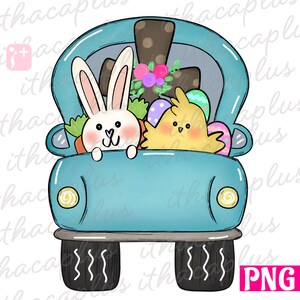Easter Png, Easter Truck PNG, Easter Bunny Sublimation, Bunny Clipart ...