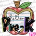 Back to School Png, Retro Color Apple Png Sublimation, Teacher Clipart ...