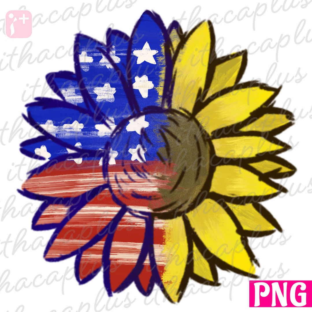 4th of July Png, 4th of July Sunflower Png, 4th of July Clipart, 4th of ...