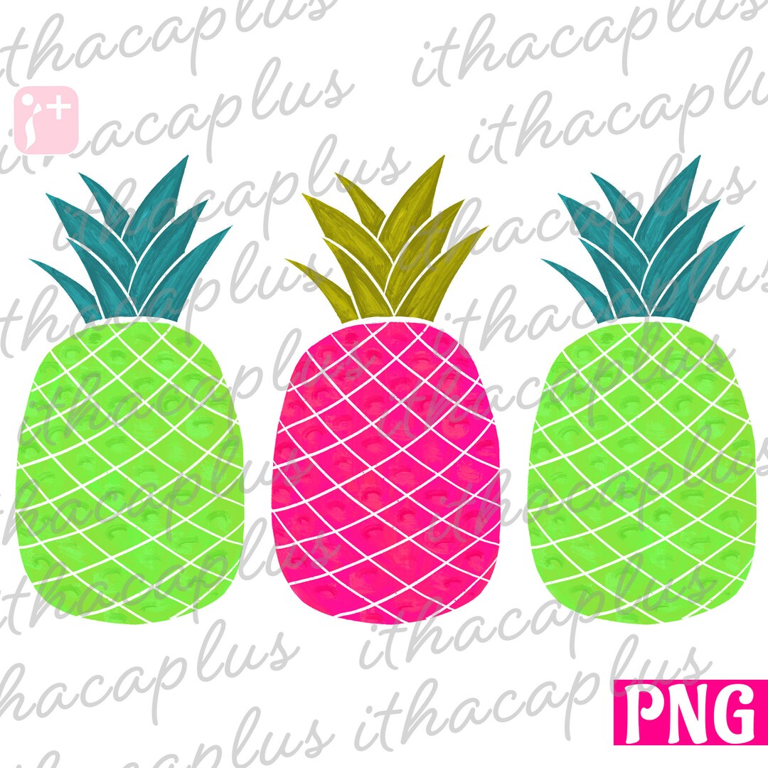Colorful Pineapple Png, Summer PNG, Watercolor Pineapple, Pineapple ...