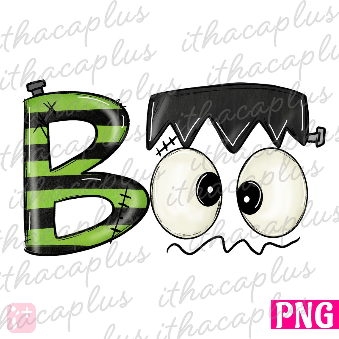 Boo Sublimation Halloween Frankenstein Png Halloween | Etsy