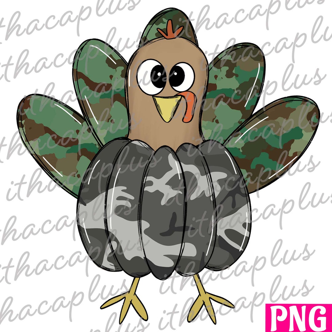 Thanksgiving Png, Fall Turkey PNG, Camo Turkey Sublimation Boy Turkey ...