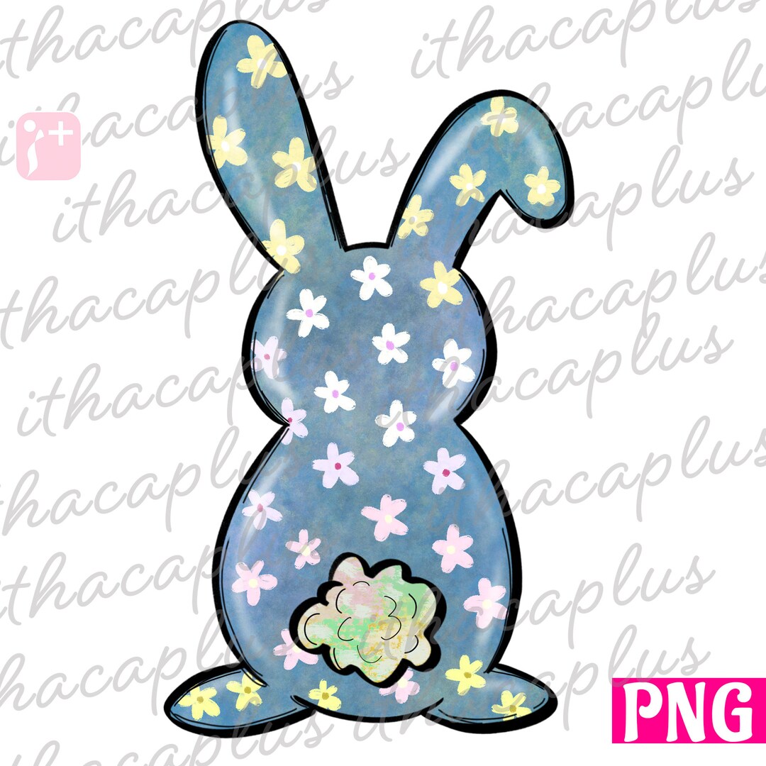 Easter Png, Bunny PNG, Watercolor Flowers Bunny Png, Easter Bunny ...