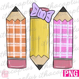 Back to School Png, Pencil Png, Teacher Clipart, Pencil Printable ...