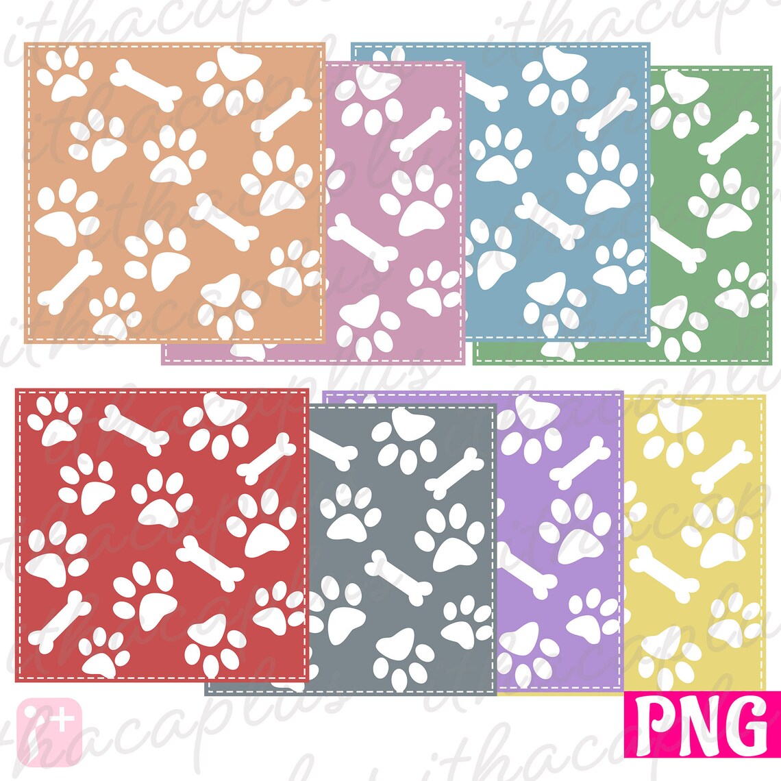 Dog Footprint PNG Files Paw Printable Footprint Background - Etsy