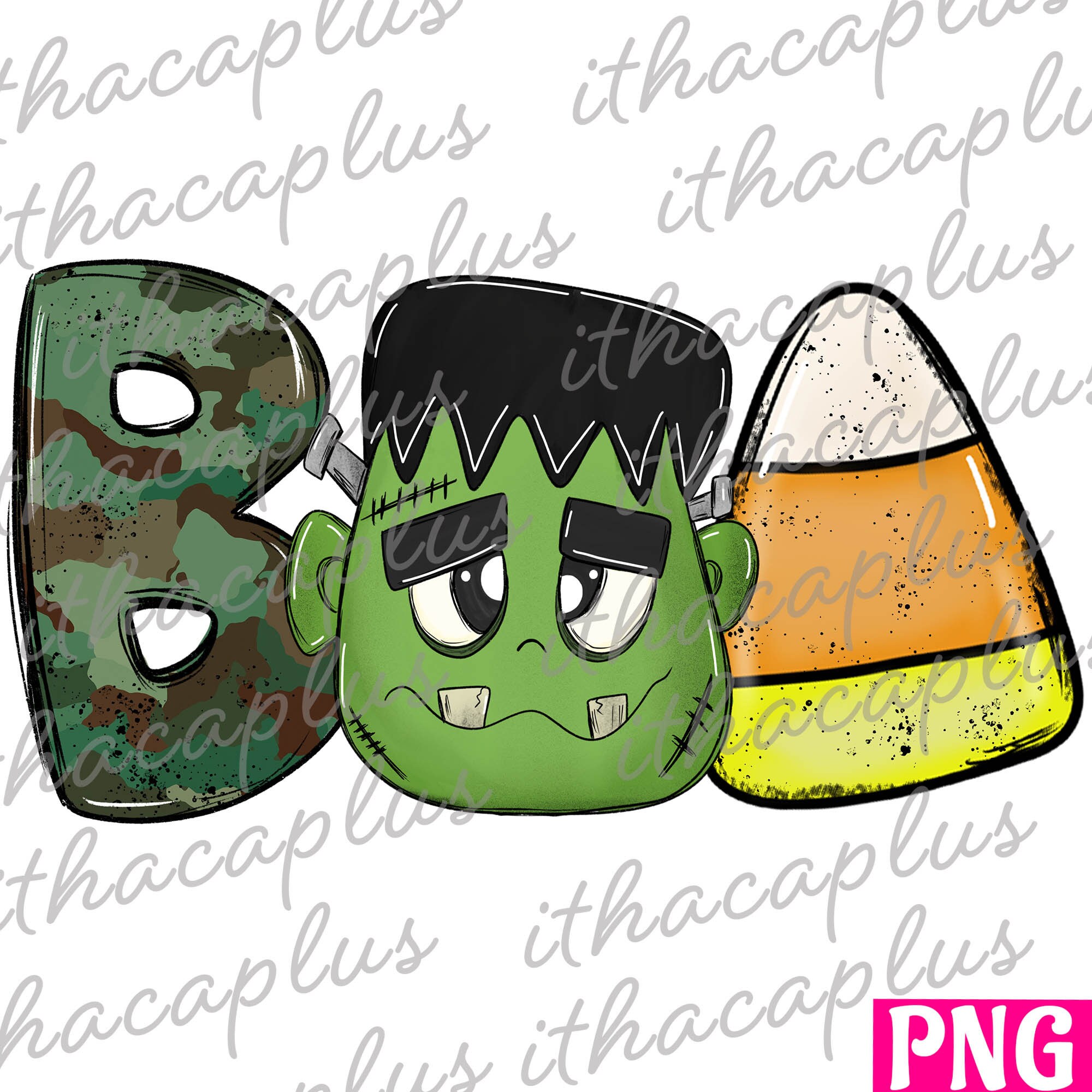 Halloween Frankenstein PNG Sublimation Boo Print Design - Etsy