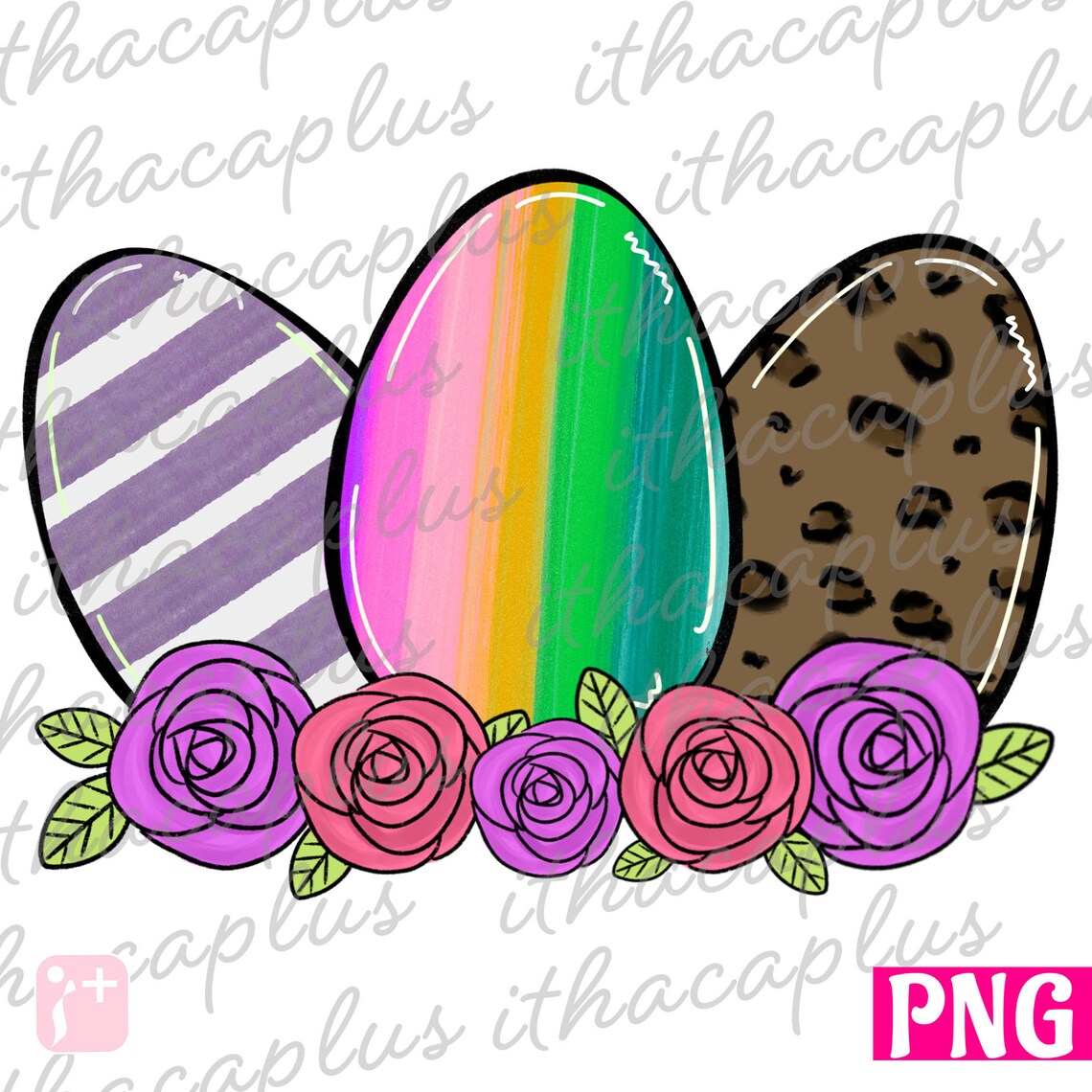 Easter Egg Png Leopard Easter Egg PNG Colorful Egg Flower - Etsy