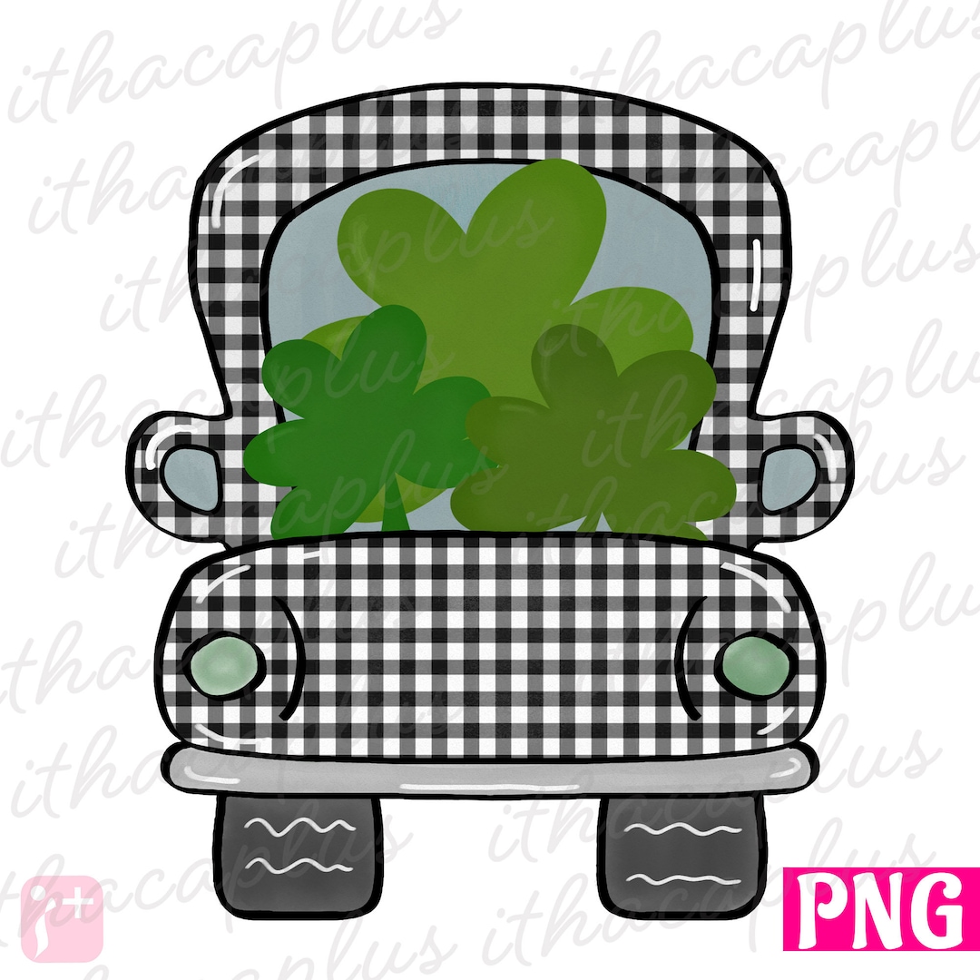 St. Patrick's Day PNG, St. Patrick's Truck Sublimation, Shamrock ...
