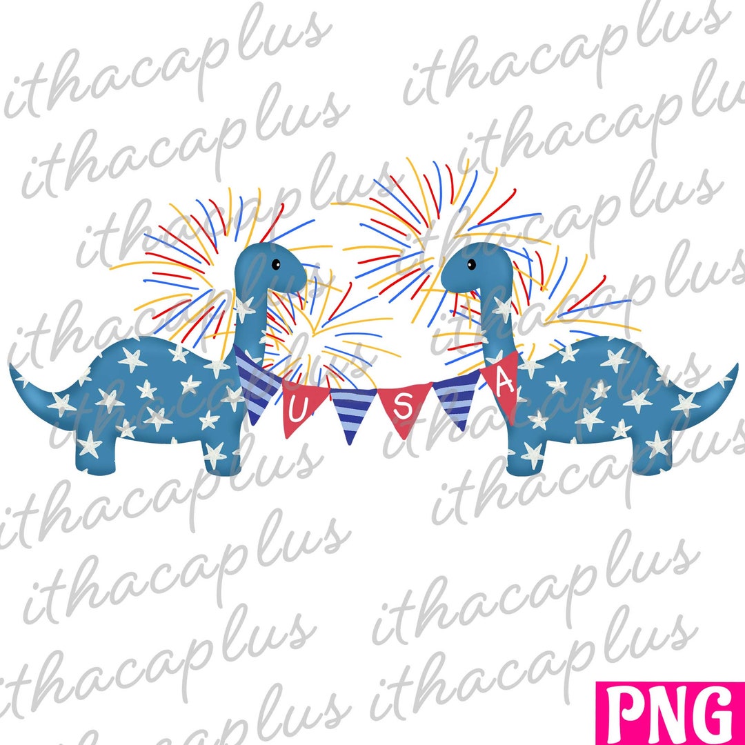 4th of July Dino Png Subliamtion, USA Dino PNG for Kids Printable ...