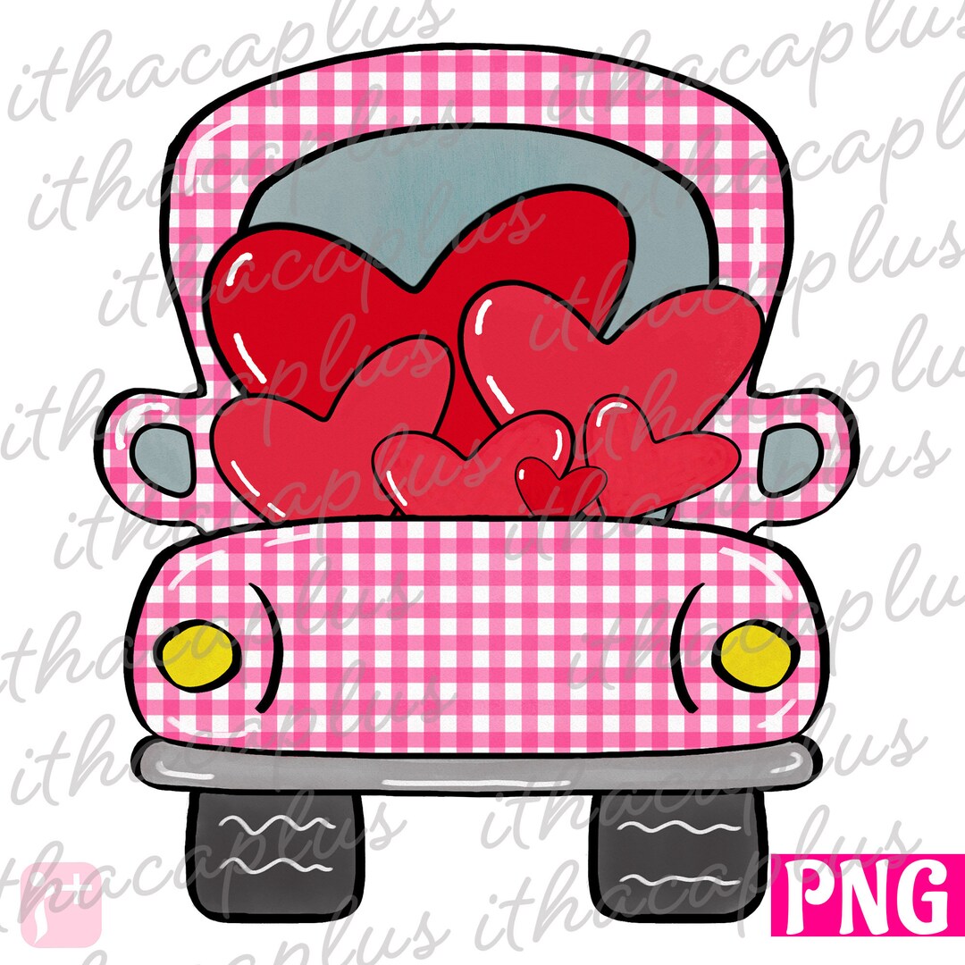 Valentines Day Sublimation, Vintage Truck Png, Valentine Truck PNG ...