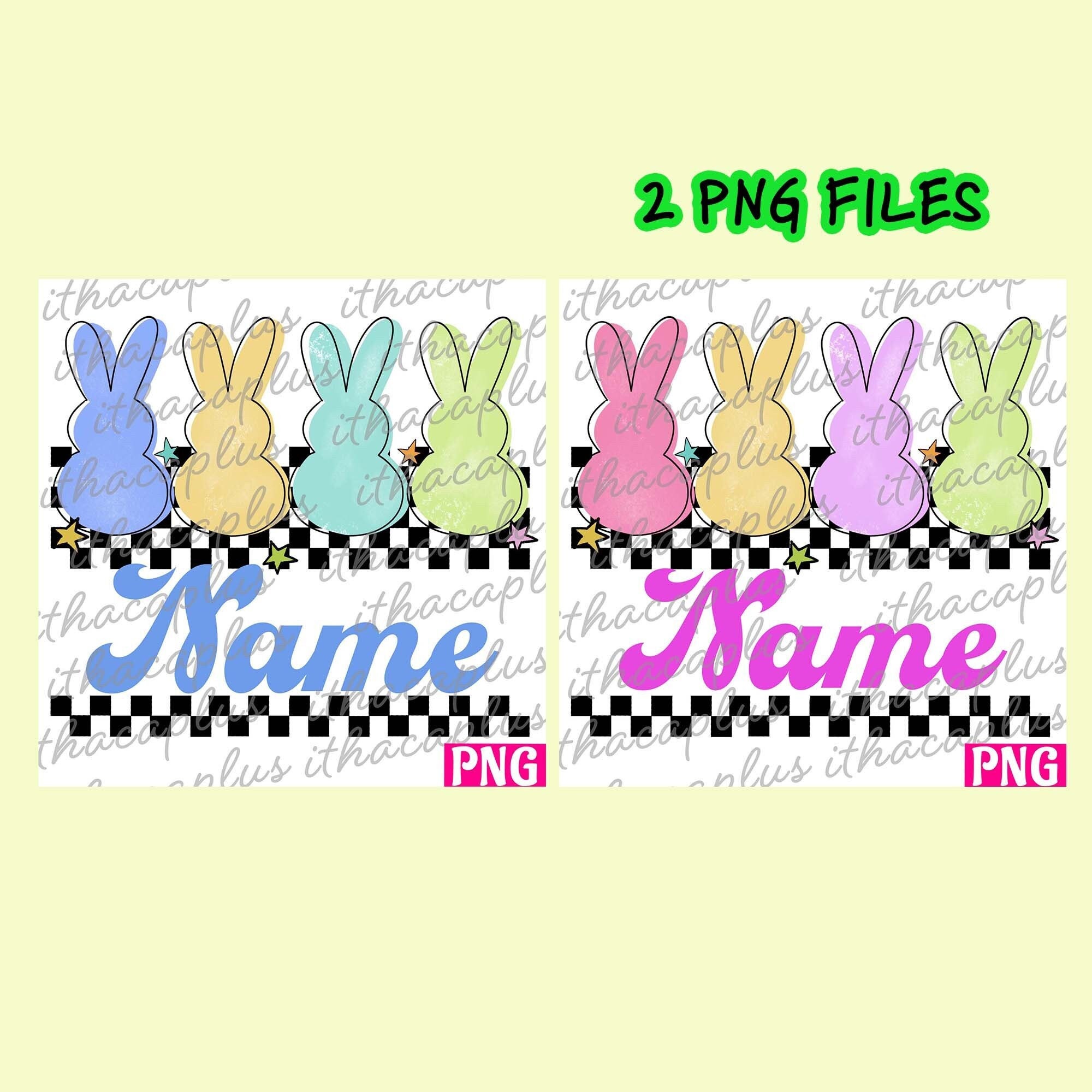 Easter Png, Retro Easter Bunny Frame PNG for Boy Girl, Easter Bunny ...