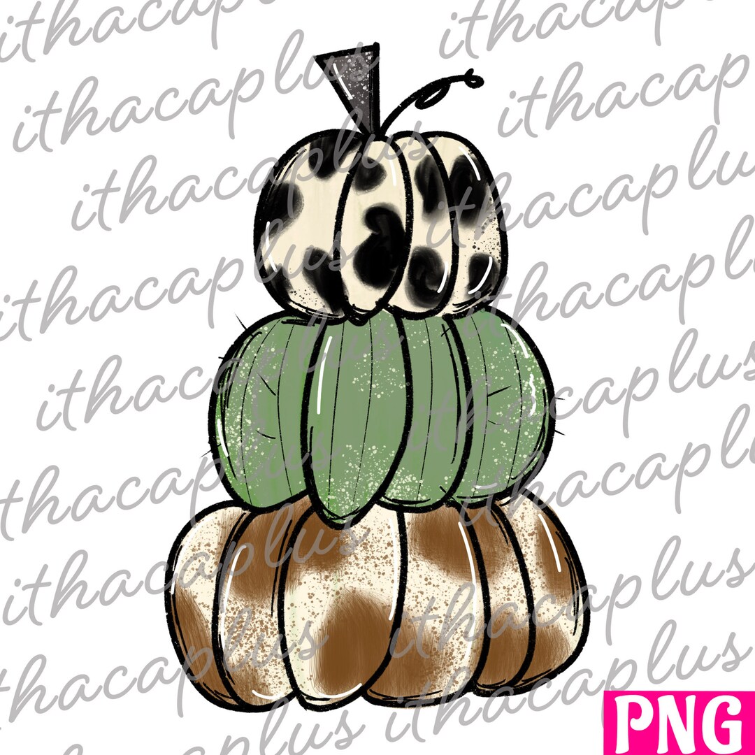 Fall Cow Print Pumpkin PNG Sublimation, Retro Western Fall Pumpkin ...