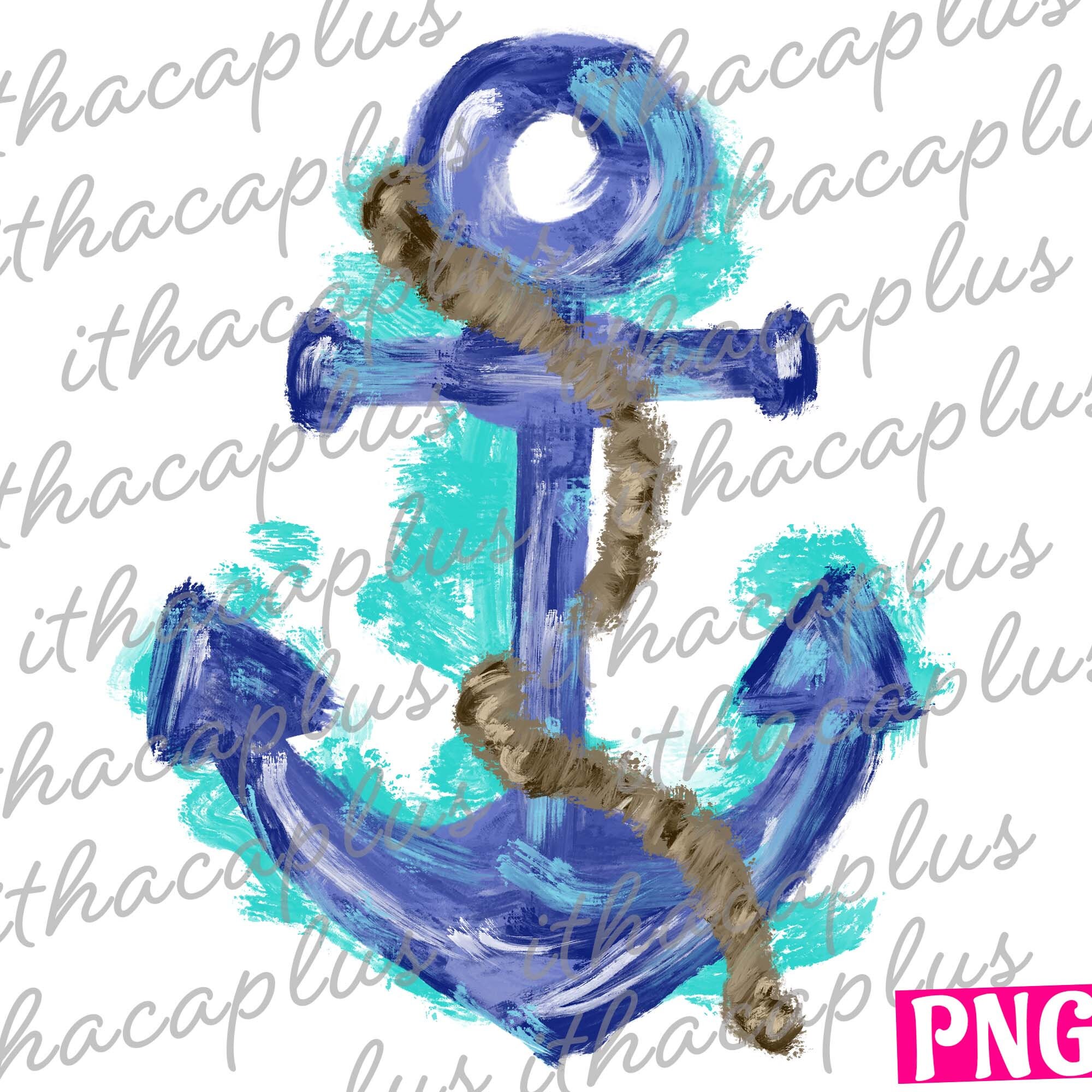 Anchor Png Summer PNG Watercolor Cruise Png Digital | Etsy