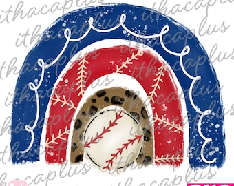 Rainbow Baseball Png, Baseball Sublimation Design, Baseball Clipart ...