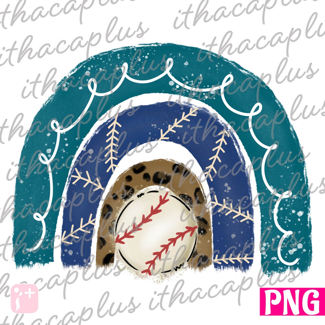 Rainbow Baseball Png, Blue Baseball Sublimation, Baseball Clipart ...