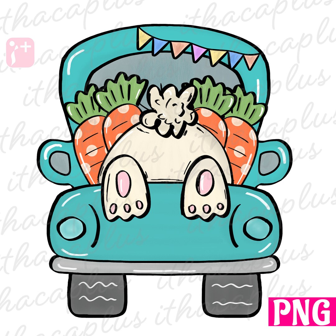 Easter Png, Easter Truck PNG, Easter Bunny Sublimation, Bunny Clipart ...