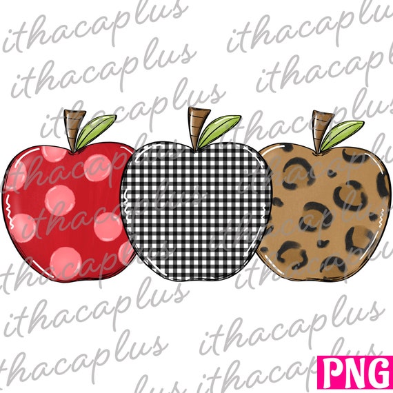 Back To School png leopard Apple png Teacher clipart Back | Etsy