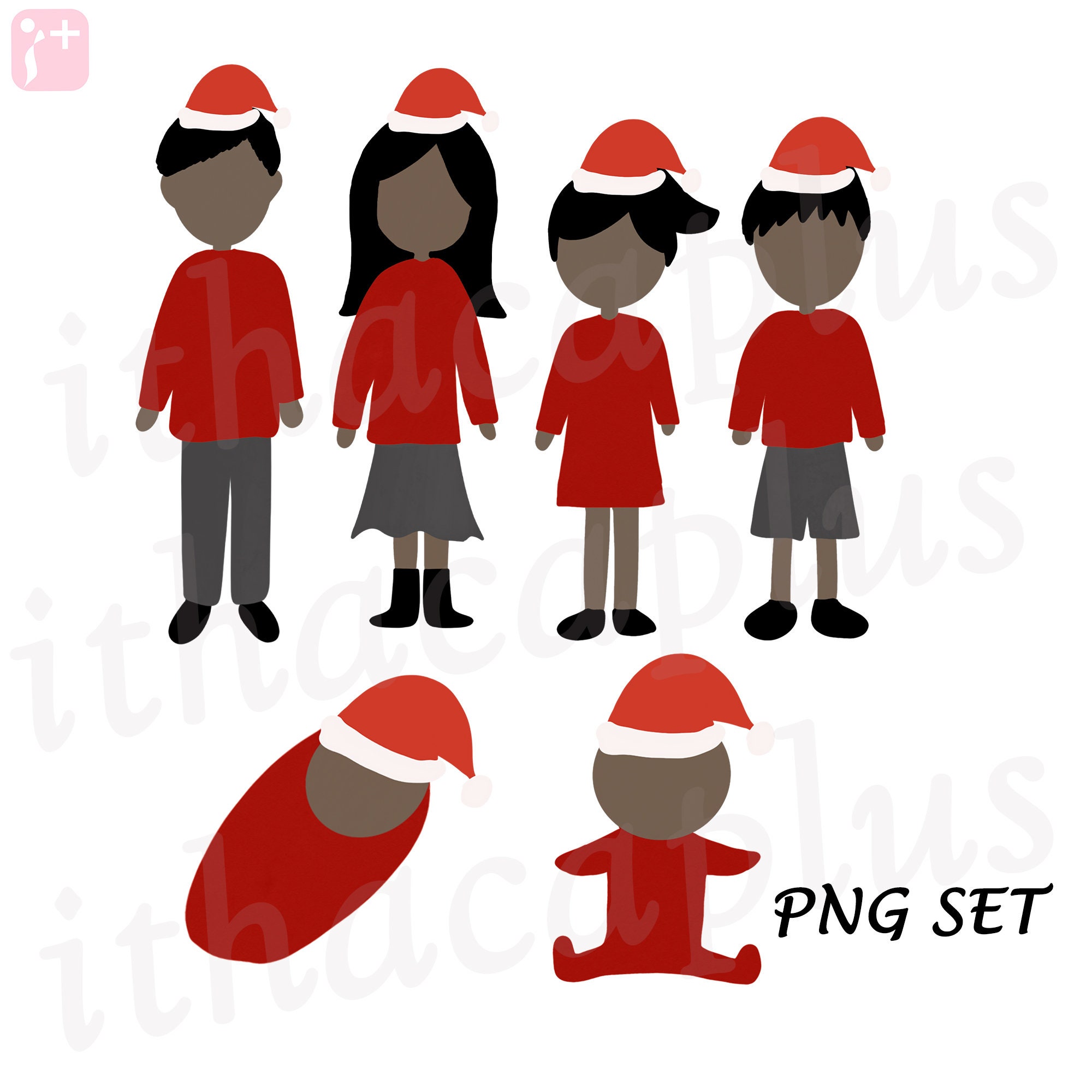 Christmas Stick Figure Family PNG for Sublimation Christmas | Etsy