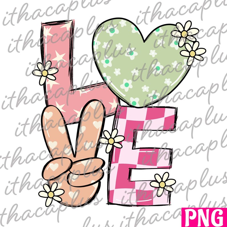 Valentines Day Png Sublimation,retro Heart Printable, Flower Love ...